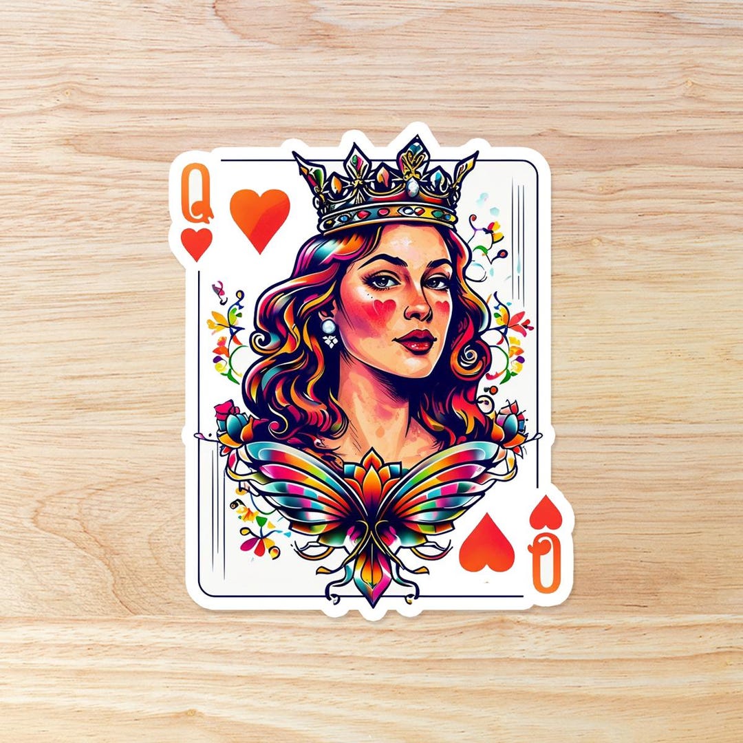 Queen of Hearts Sticker - Etsy