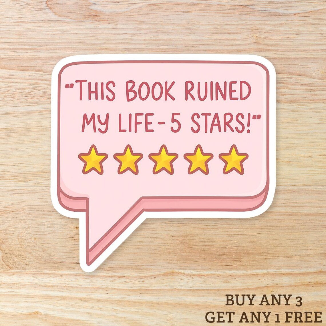 This Book Ruined My Life Sticker: Waterproof Vinyl Kindle Sticker - Etsy
