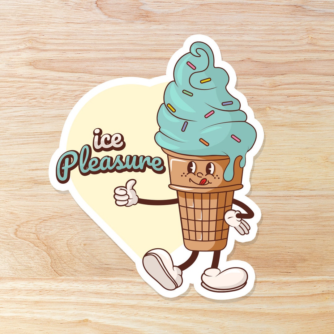 Cute Ice Cream Cone Sticker - Etsy