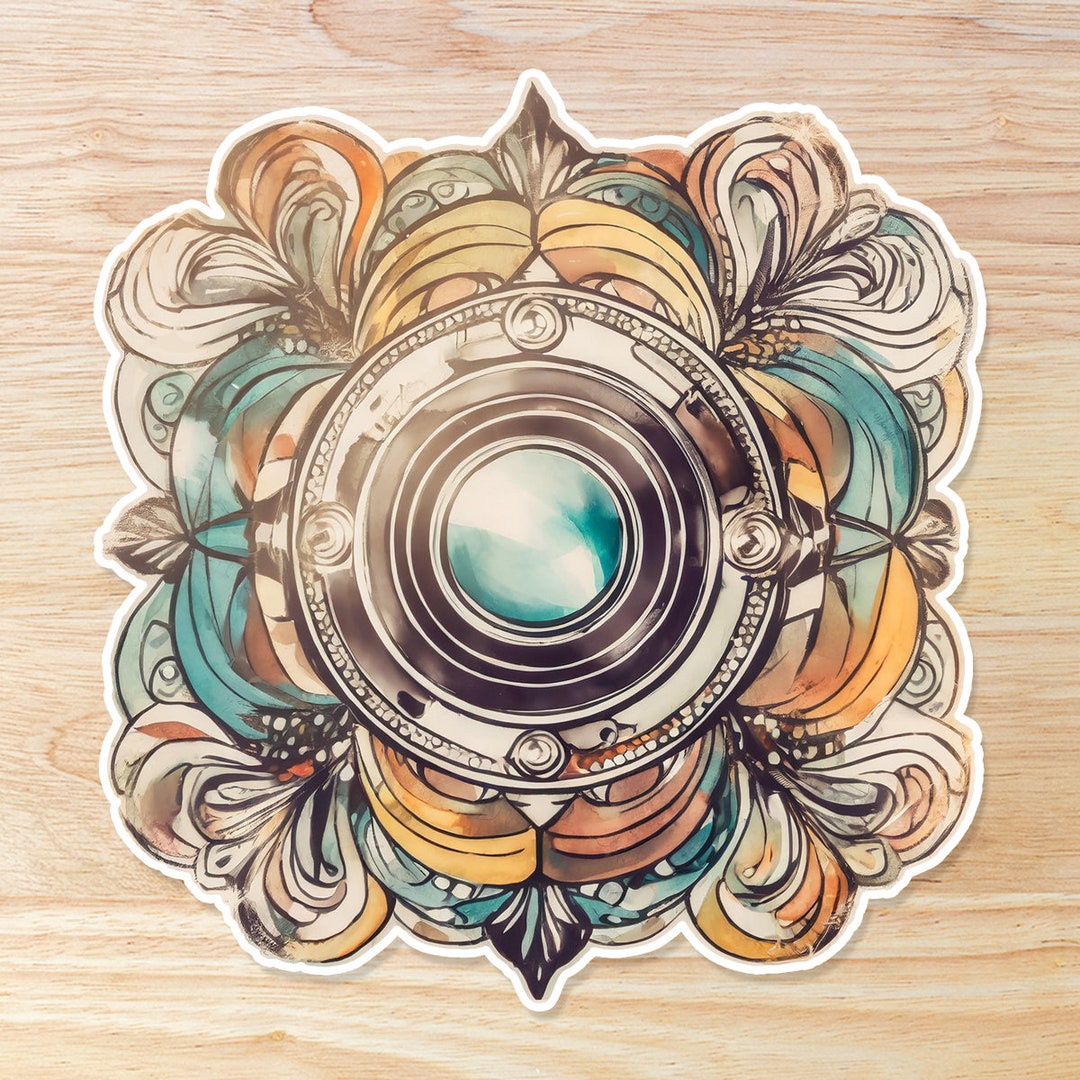 Swirling Camera Lens Sticker - Etsy