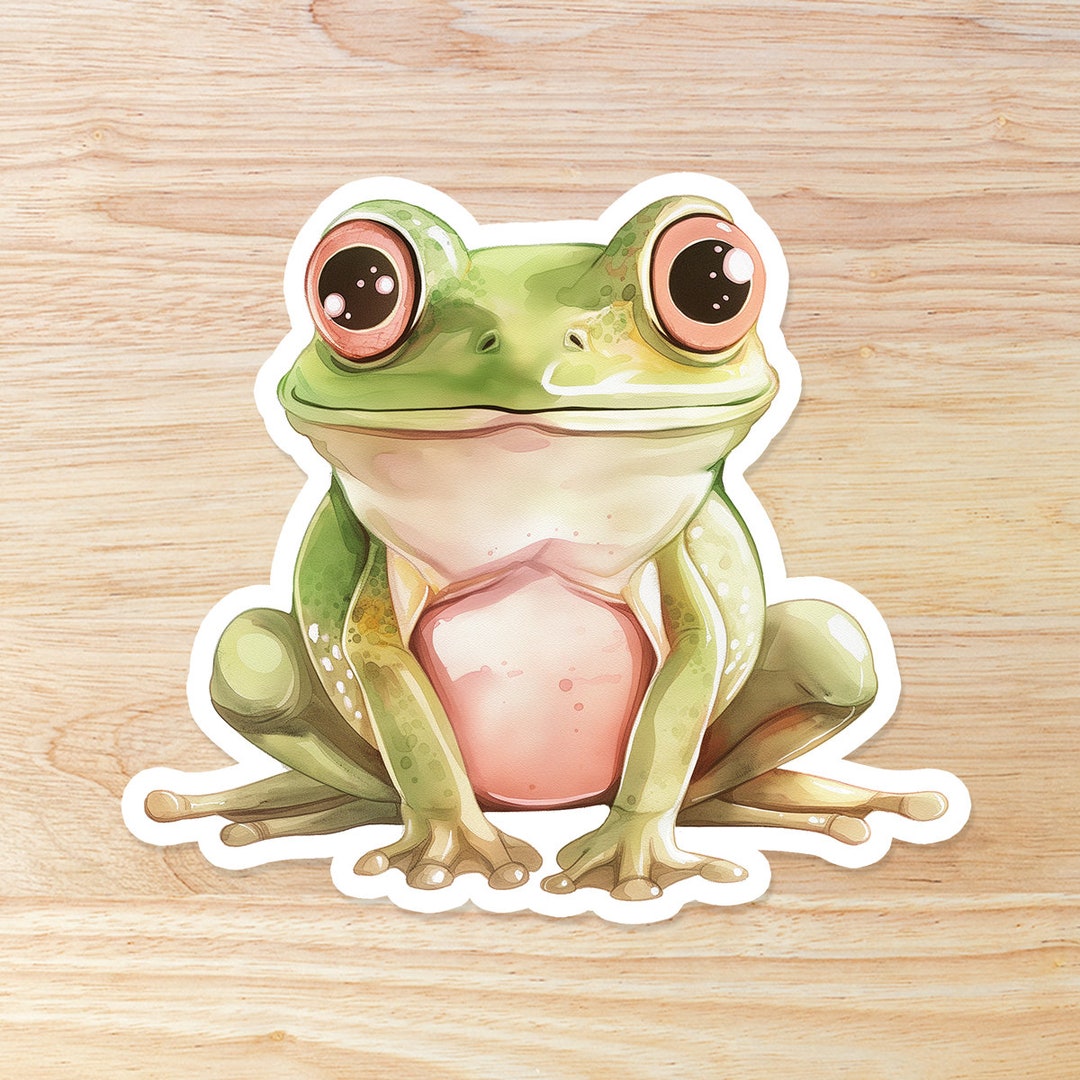 Cute Frog Sticker - Etsy