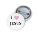 I Love Jesus Pin Button - Etsy