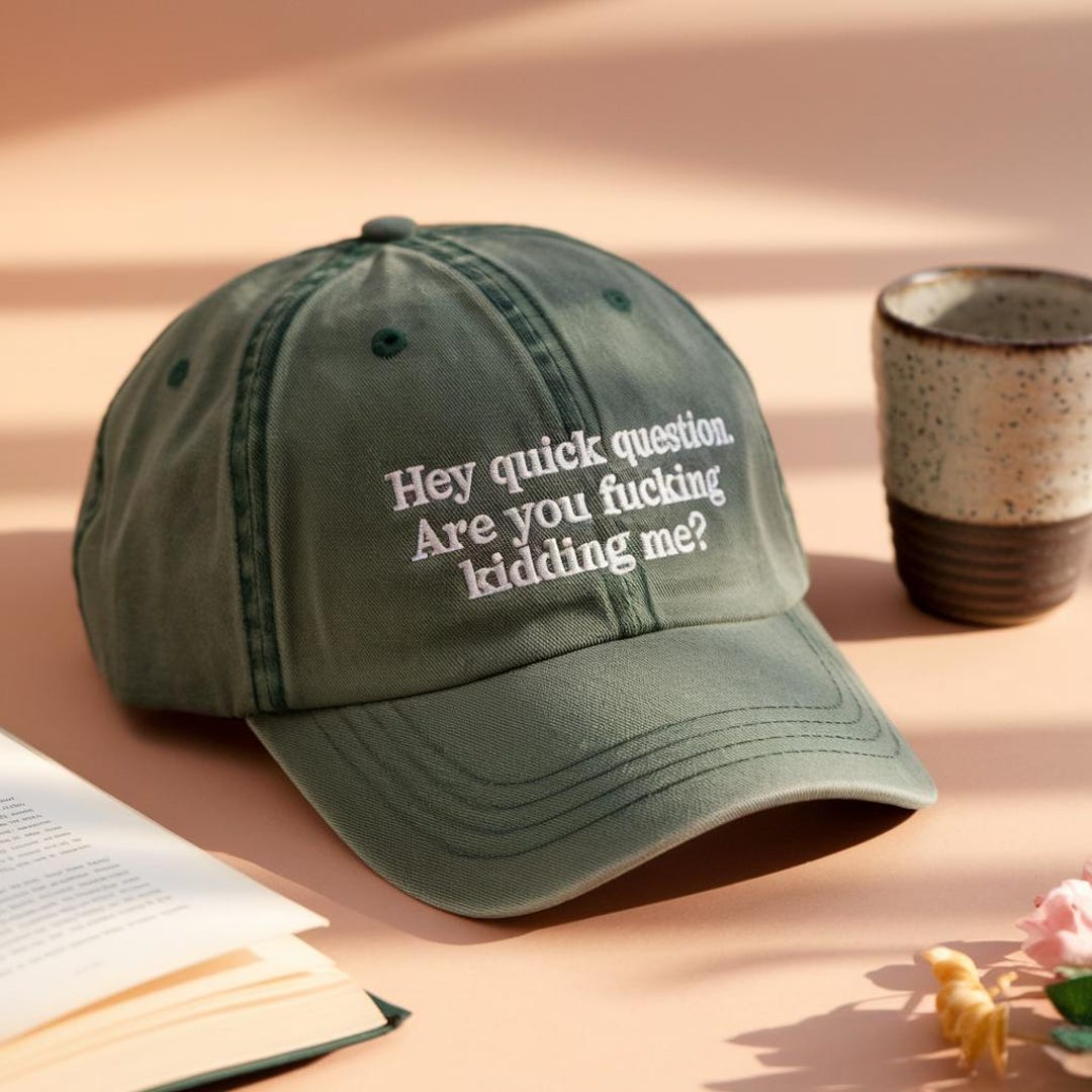 Embroidered Sarcasm Washed Hat, Funny Humor Cap - Etsy