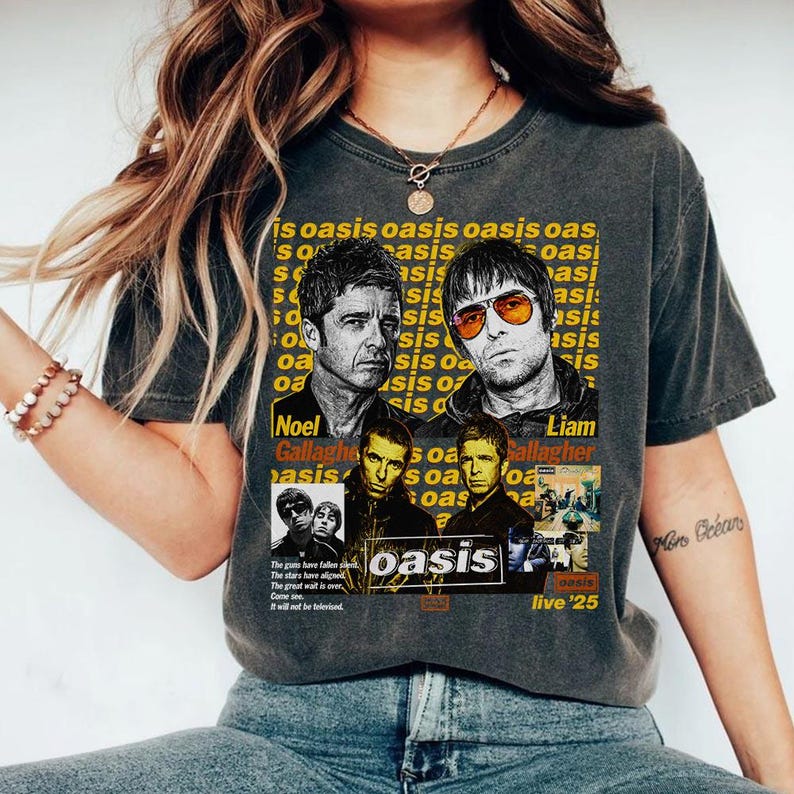 Oasis Reunion Comfort T-shirt, Oasis Merch, Liam Gallagher, Noel ...