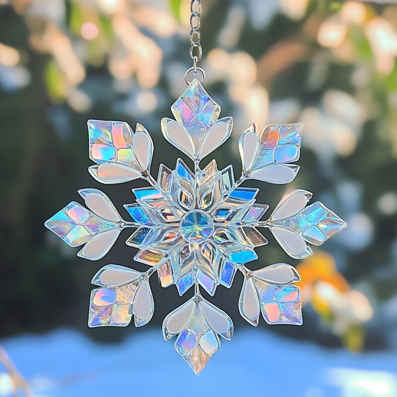 Snowflake Suncatcher - Etsy