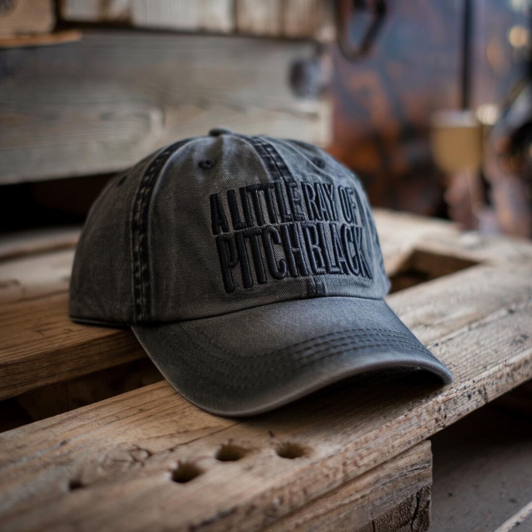 Embroidered "a Little Ray of Pitch Black" Dad Hat, Sarcasm Gift - Etsy