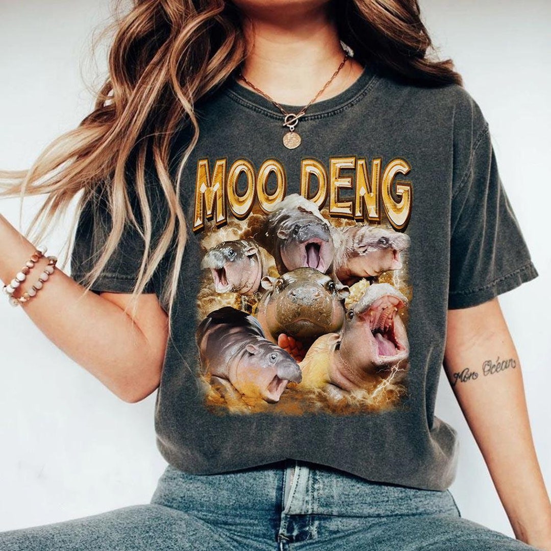 Moo Deng Meme Shirt Funny, I Love Moo Deng Tee, Moo Deng Fan Club ...