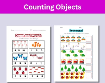 Counting Objects to 20, Number 1 to 20, Kindergarten Worksheet ...