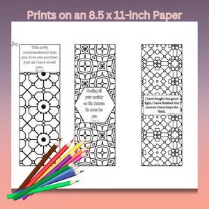 Faithful Words Printable Bible Verse Coloring Bookmarks Set of 12 ...