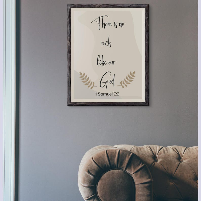 Religious Digital Wall Art, Modern Christian Printable,1 Samuel 2:2 ...