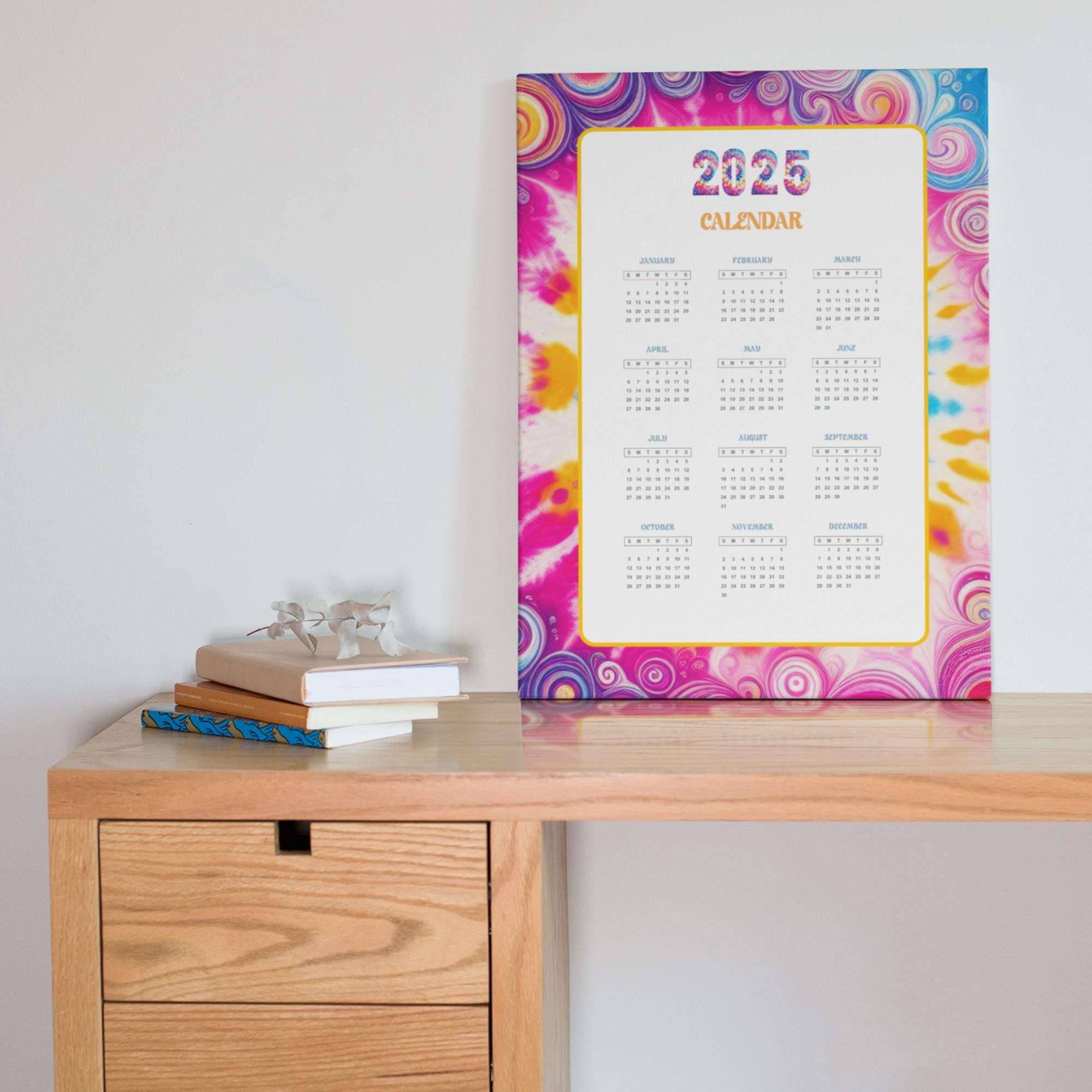 2025 Printable Calendar, Calendar at Glance, Wall Calendar, Desktop ...
