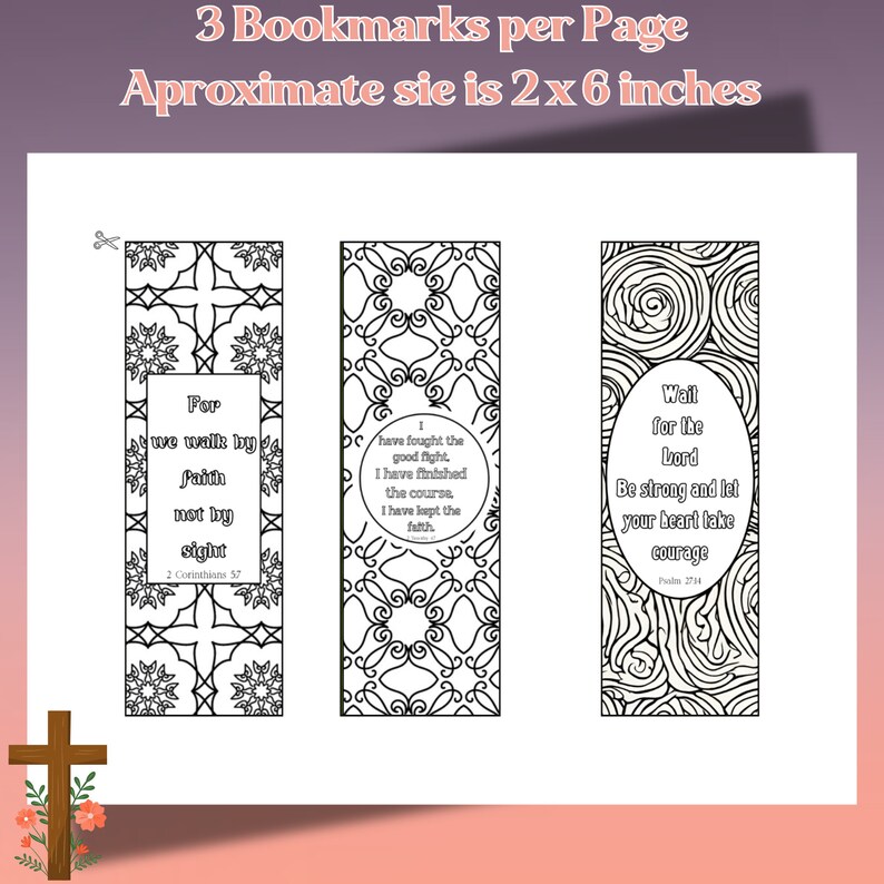 Faithful Words Printable Bible Verse Coloring Bookmarks Set of 12 ...