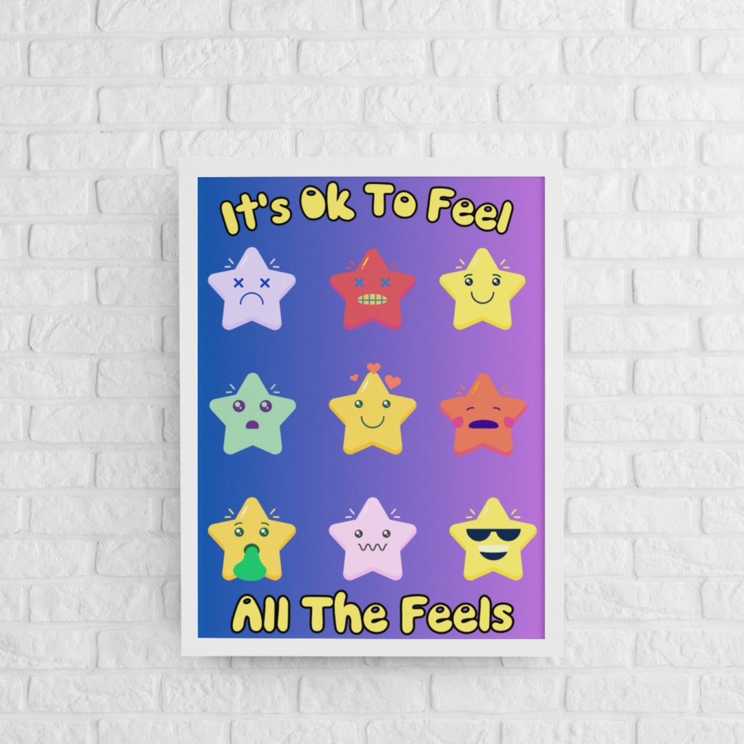 Emotional Learning Poster: Cartoon Star Feelings, Classroom Decor (PDF ...