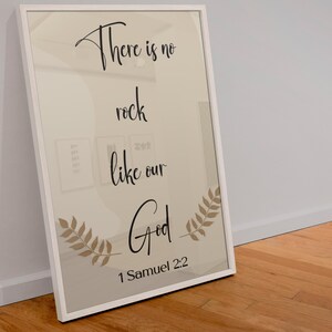 Religious Digital Wall Art, Modern Christian Printable,1 Samuel 2:2 ...