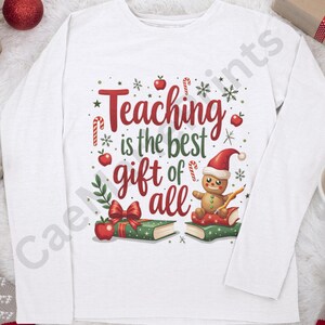 Christmas Teacher PNG: Holiday Clipart for Shirts (digital Download) - Etsy