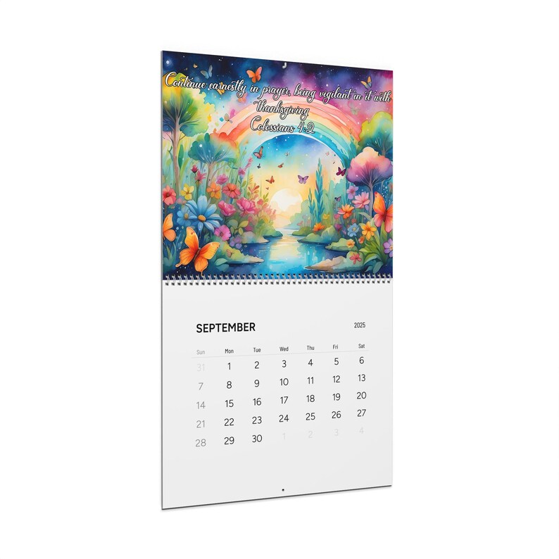 2025 Bible Verse Wall Calendar, A Year at a Glance Calendar, Spiral ...