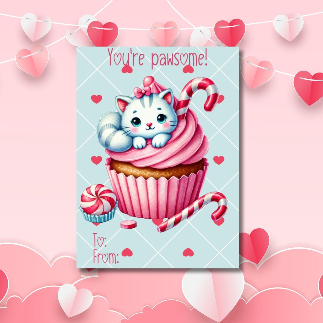 Printable Valentine's Day Cards, Cute Animal Valentine Cards, Valentine ...