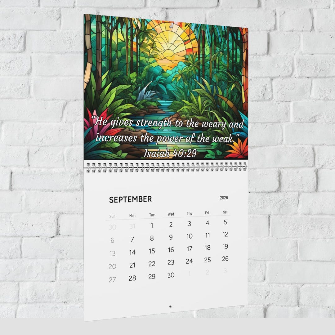 2026 Bible Verse Wall Calendar, Inspirational Christian Gift - Etsy