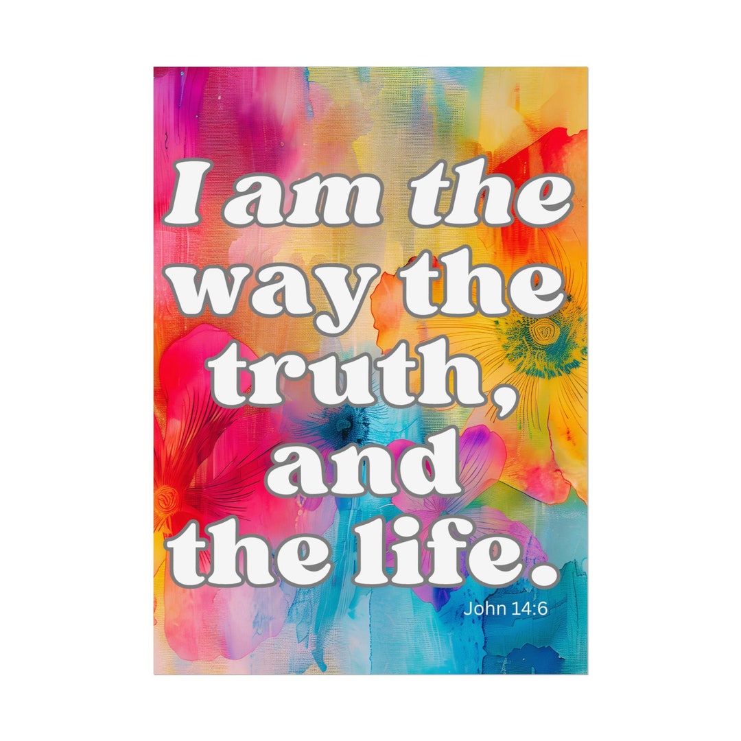 Religious Rolled Posters, Christian Wall Art, Bible Verse Decor, John ...