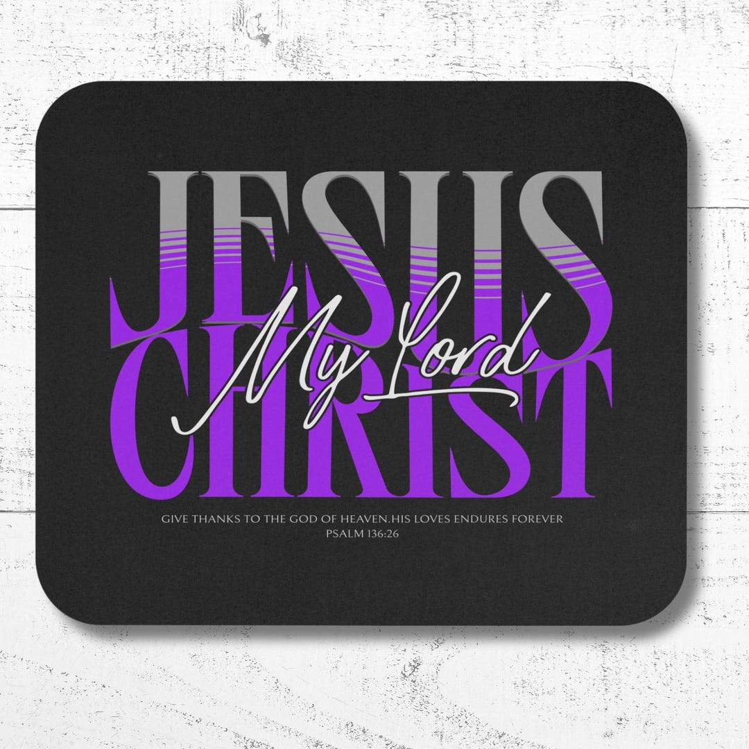Jesus Christ Mouse Pad: Christian Bible Verse Desk Decor - Etsy