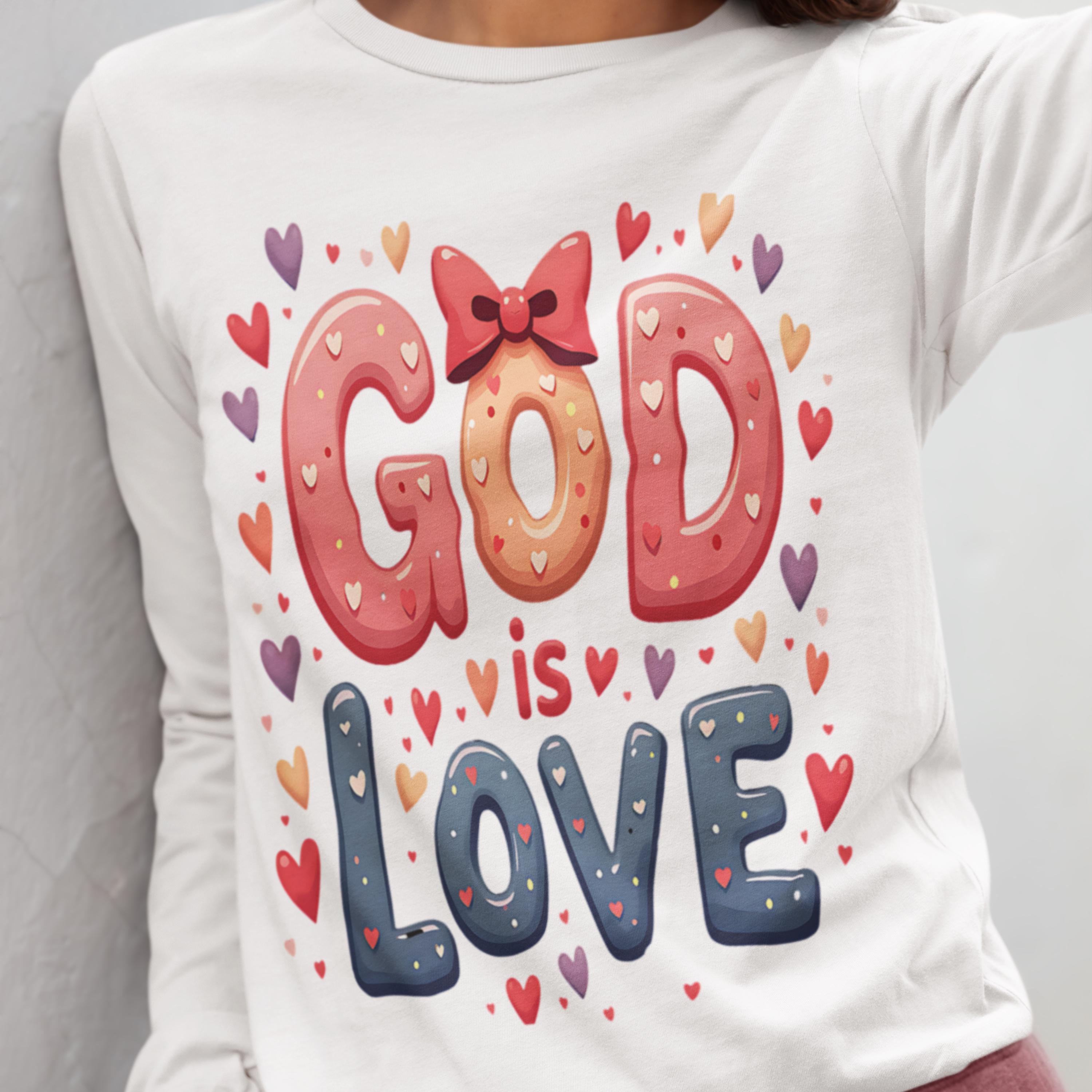 God is Love PNG, Christian Valentine Clipart - Etsy