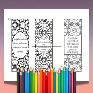Faithful Words Printable Bible Verse Coloring Bookmarks Set of 12 ...