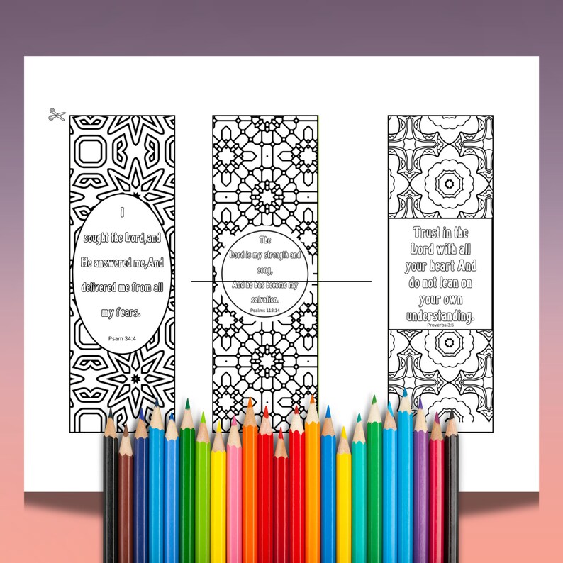 Faithful Words Printable Bible Verse Coloring Bookmarks Set of 12 ...