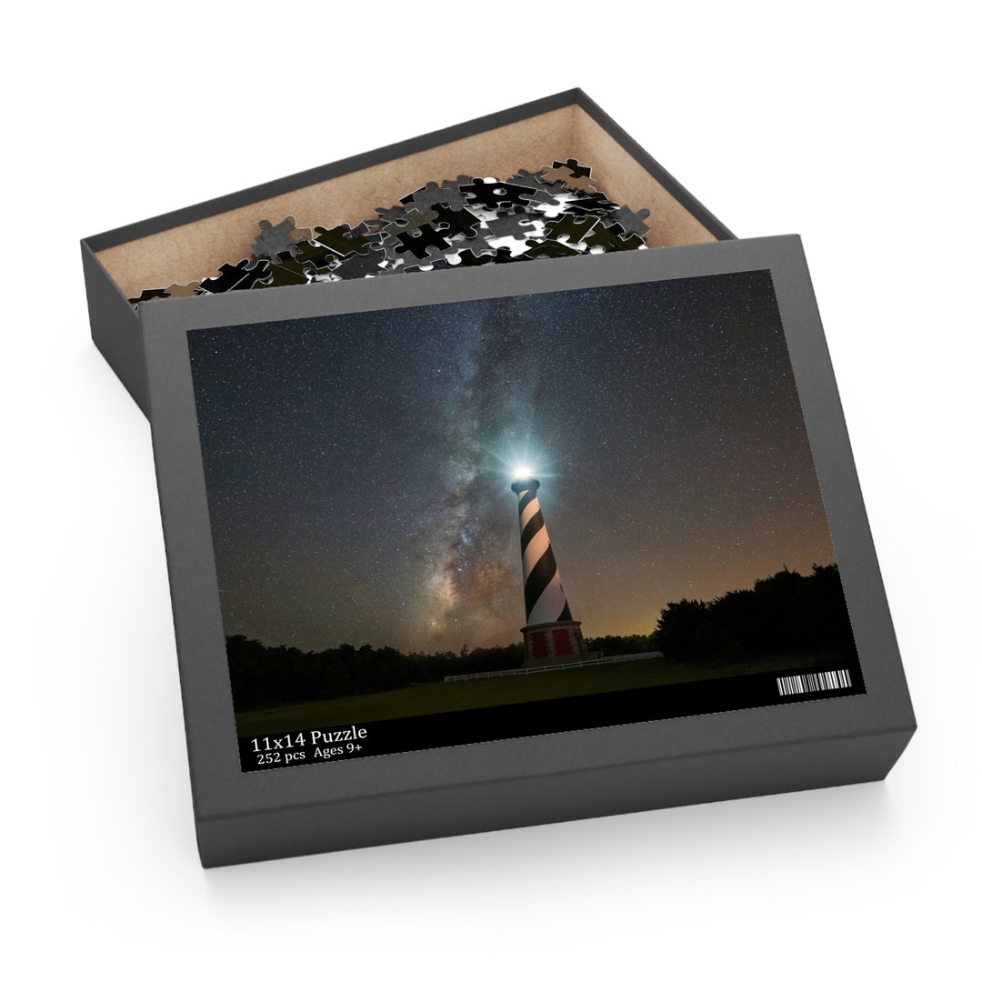 Starry Cape Hatteras Lighthouse Puzzle (120, 252, 500-piece) - Etsy
