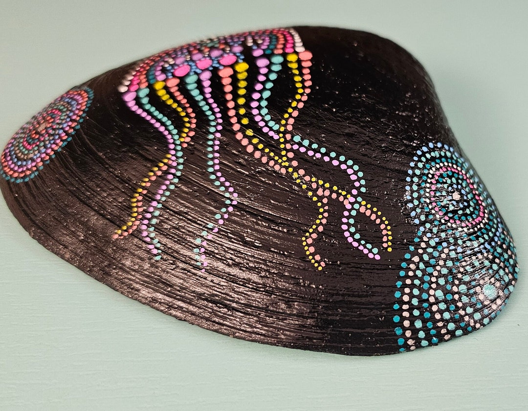 Jellyfish Hand-painted Clam Shell - Etsy