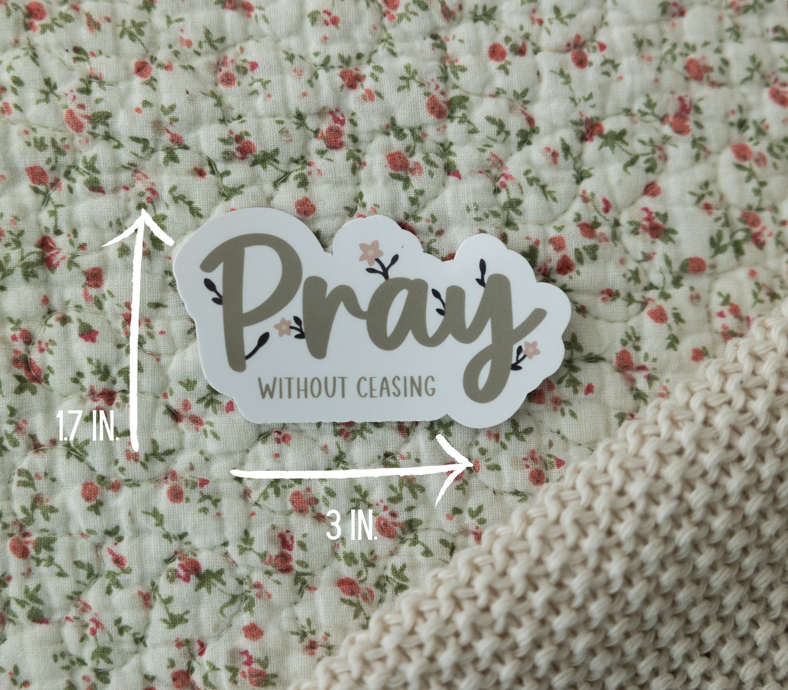 Pray Without Ceasing Sticker, Jesus Sticker, Faith Sticker - Etsy