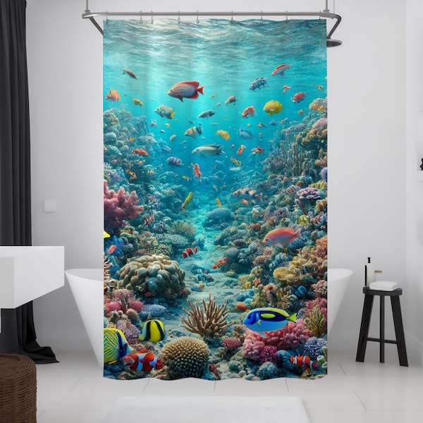 Fish Shower Curtain - Etsy