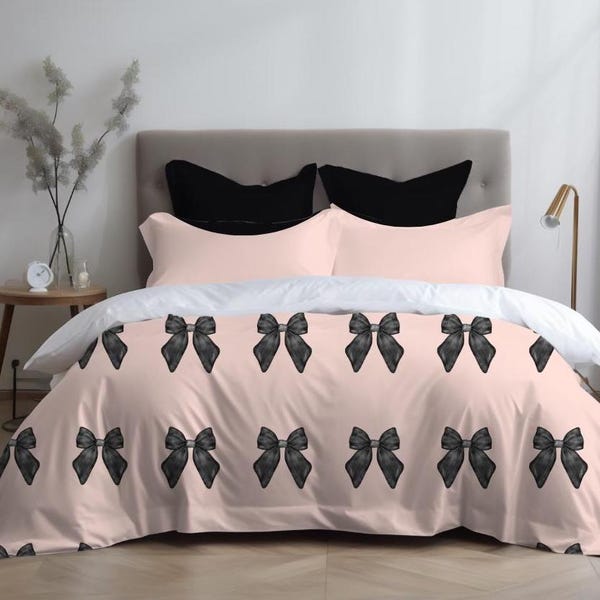 Pink Bow Bedding - Etsy