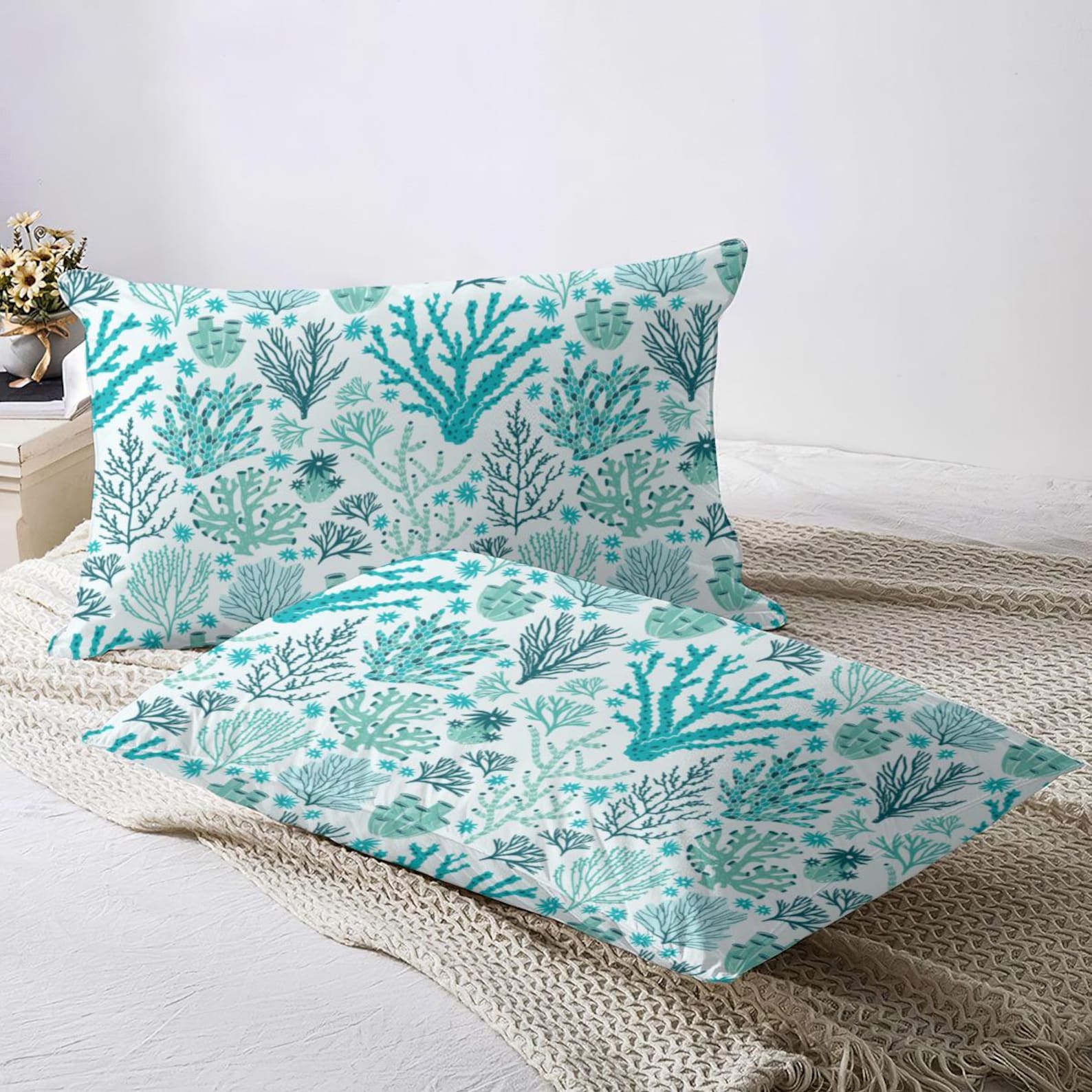 Coral Reef Bedding Set Coastal Decor Collection Beach House Bedding ...