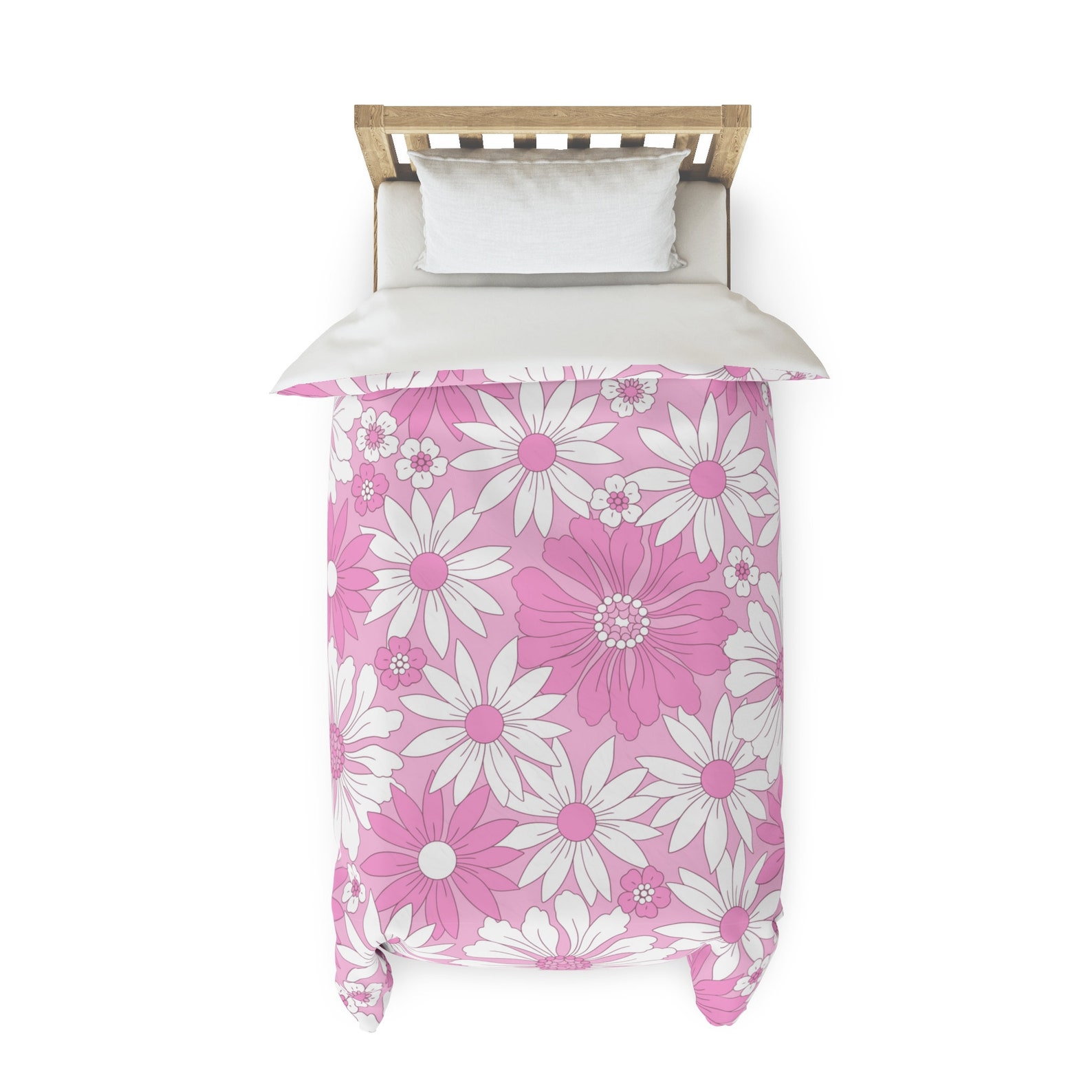 Duvet Cover for Spring Flowers Duvet Cover Pink Floral Bedding - Etsy