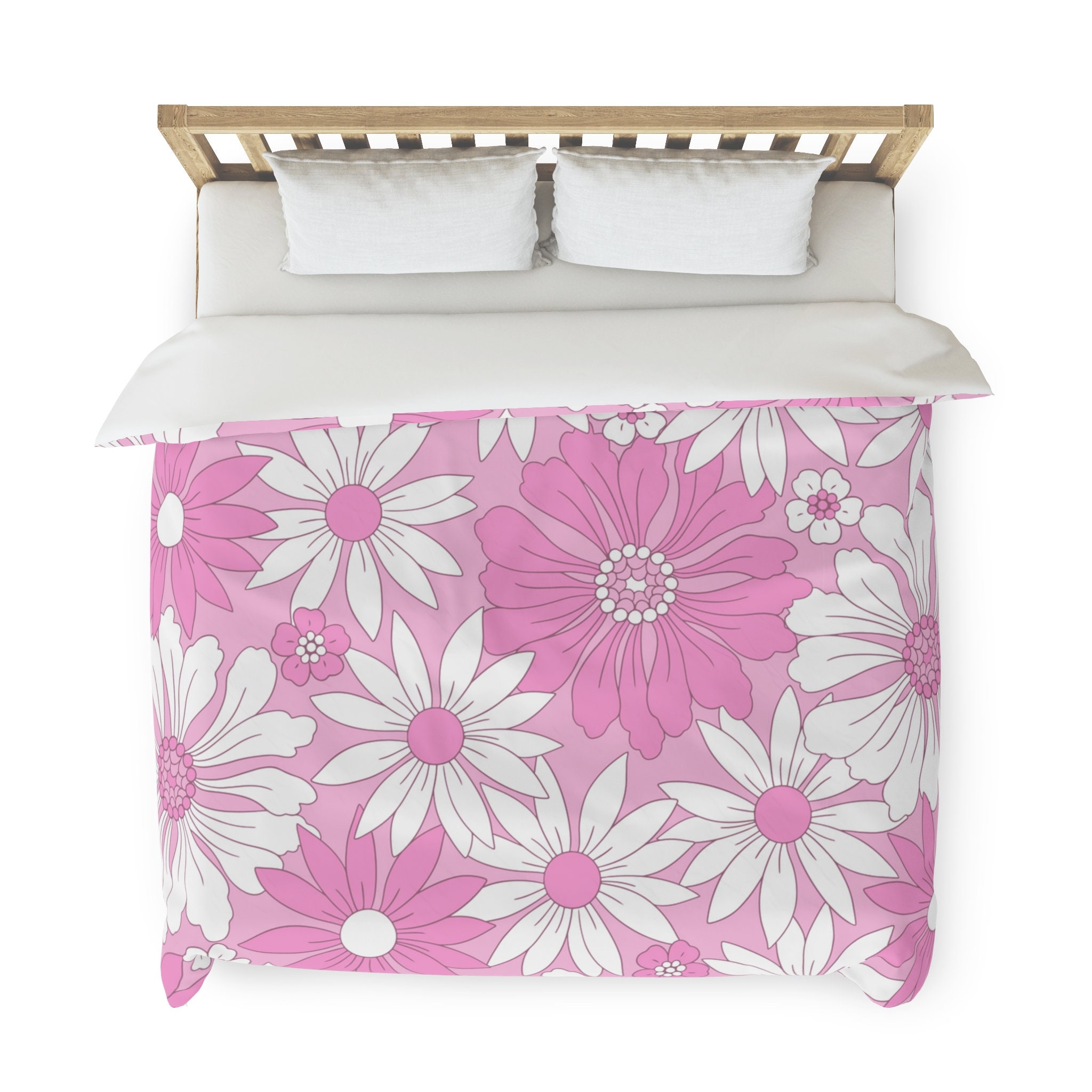 Duvet Cover for Spring Flowers Duvet Cover Pink Floral Bedding - Etsy