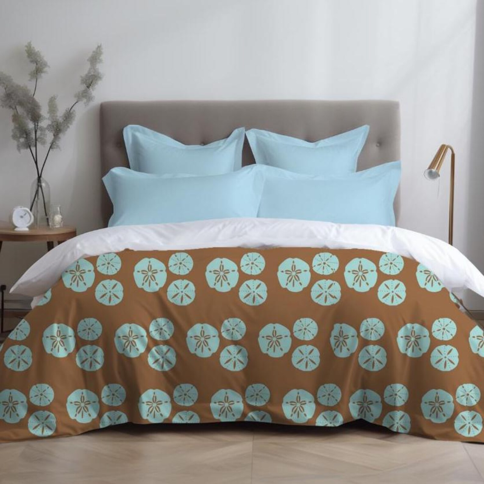 Duvet Cover With Sand Dollars Beach Theme Duvet, Coastal Bedding ...