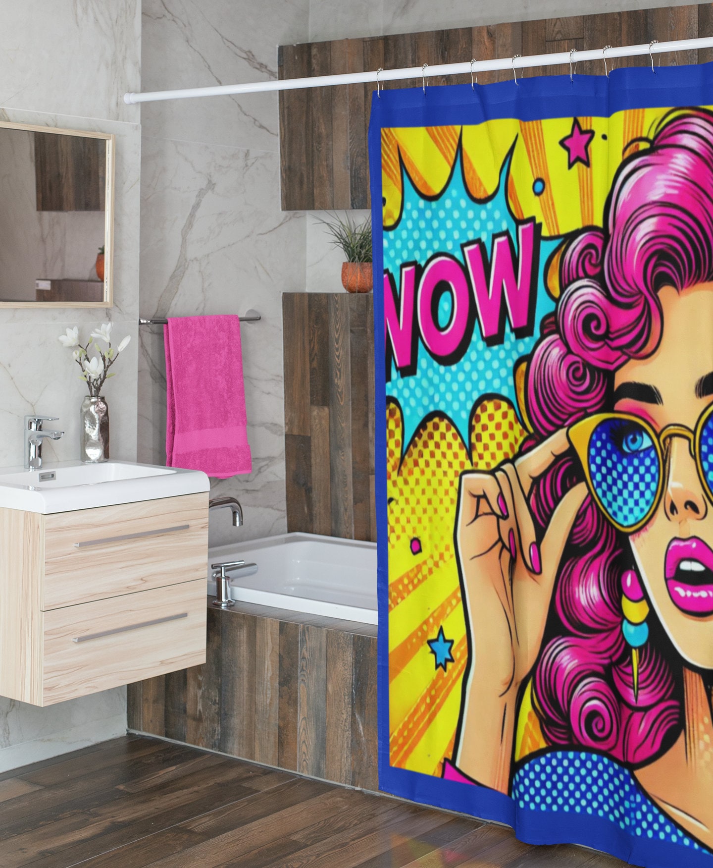 Pop Art Shower Curtainnull