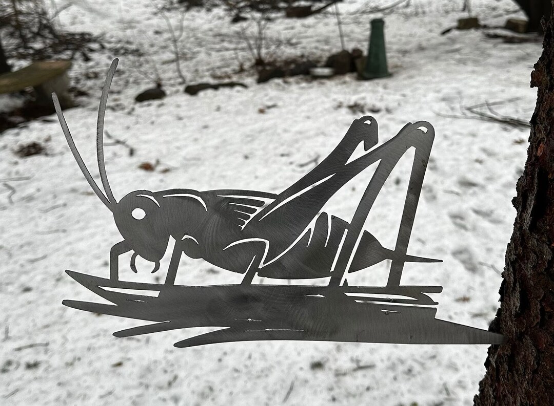 Metal Grass Hopper on Hammer in Branch DXF Instant Download - Etsy