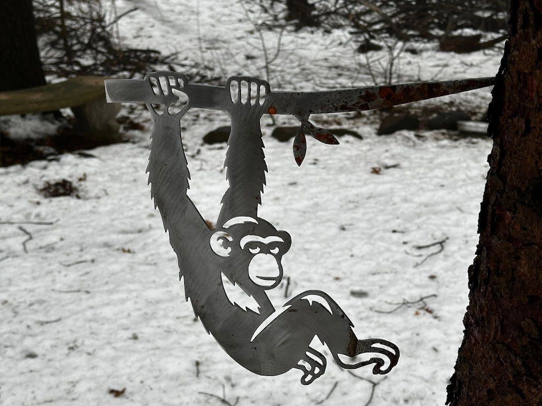 Metal Chimpanzee on Hammer in Branch DXF Instant Download - Etsy