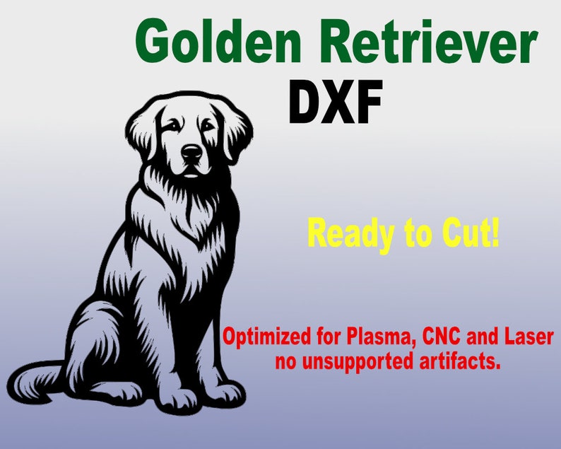 Sitting Golden Retriever Yard Art DXF Instant Download - Etsy