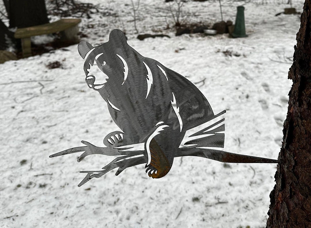 Metal Bear on Hammer in Branch DXF Instant Download - Etsy