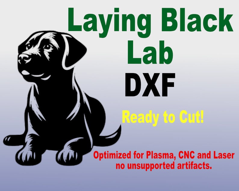 Laying Black Lab Yard Art DXF Instant Download - Etsy