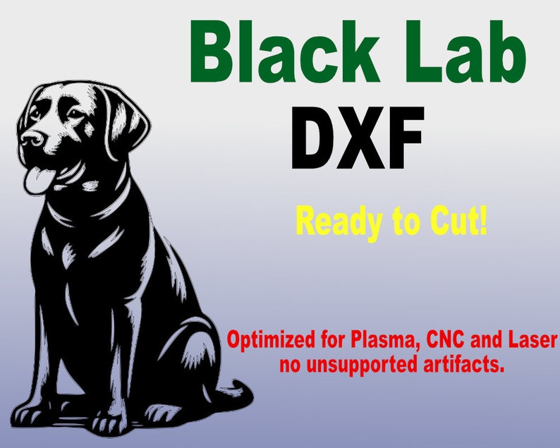 Sitting Black Lab Yard Art DXF Instant Download - Etsy