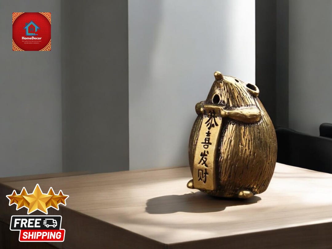 Bronze Mouse Figurine | Decorative Rat Statue | Metal Zodiac Animal ...