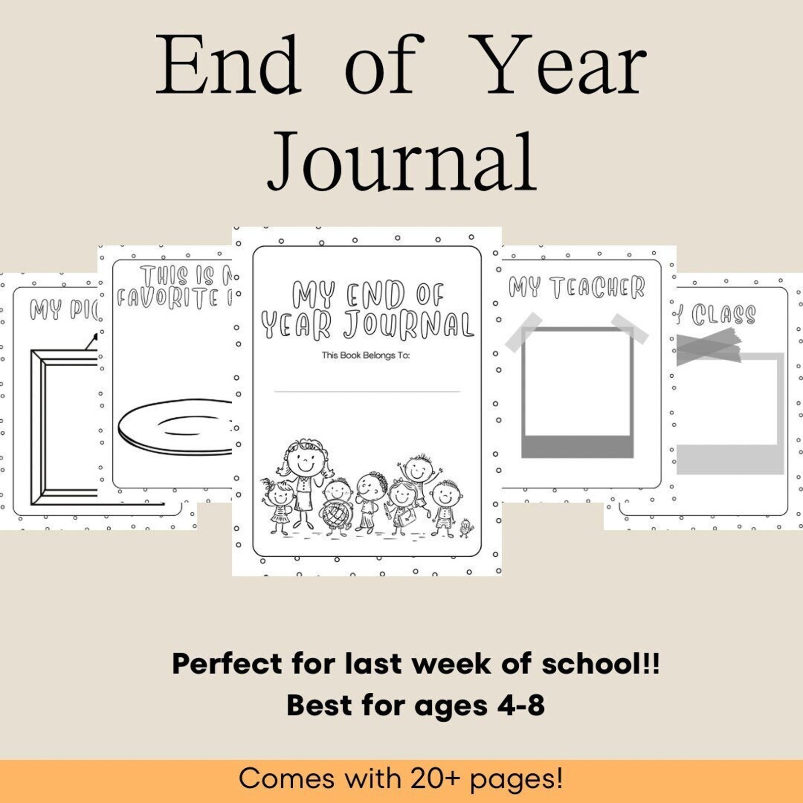 End of School Year Packet|preschool, Kindergarten, 1st, 2nd, 3rd Grade ...