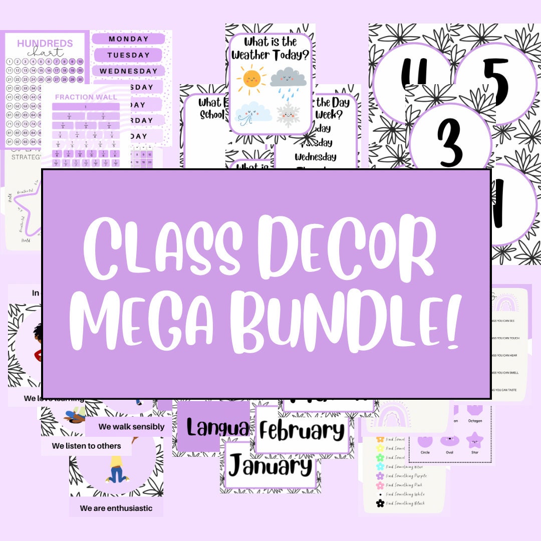 Classroom Decor Mega Bundle Elementary Class Decor Homeschool Decor ...
