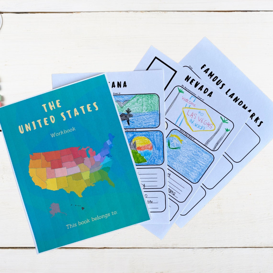 Printable United States Workbook Bundle: History & Geography for Kids ...