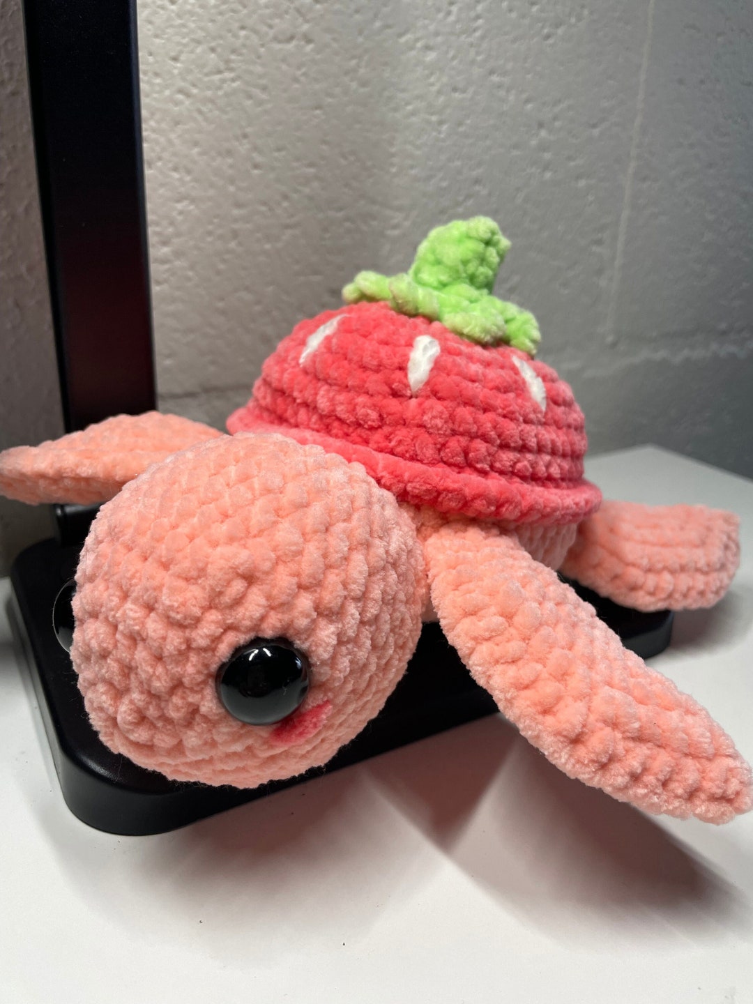 Strawberry Turtle Crochet Emotional Support Plushie (regular Size) - Etsy