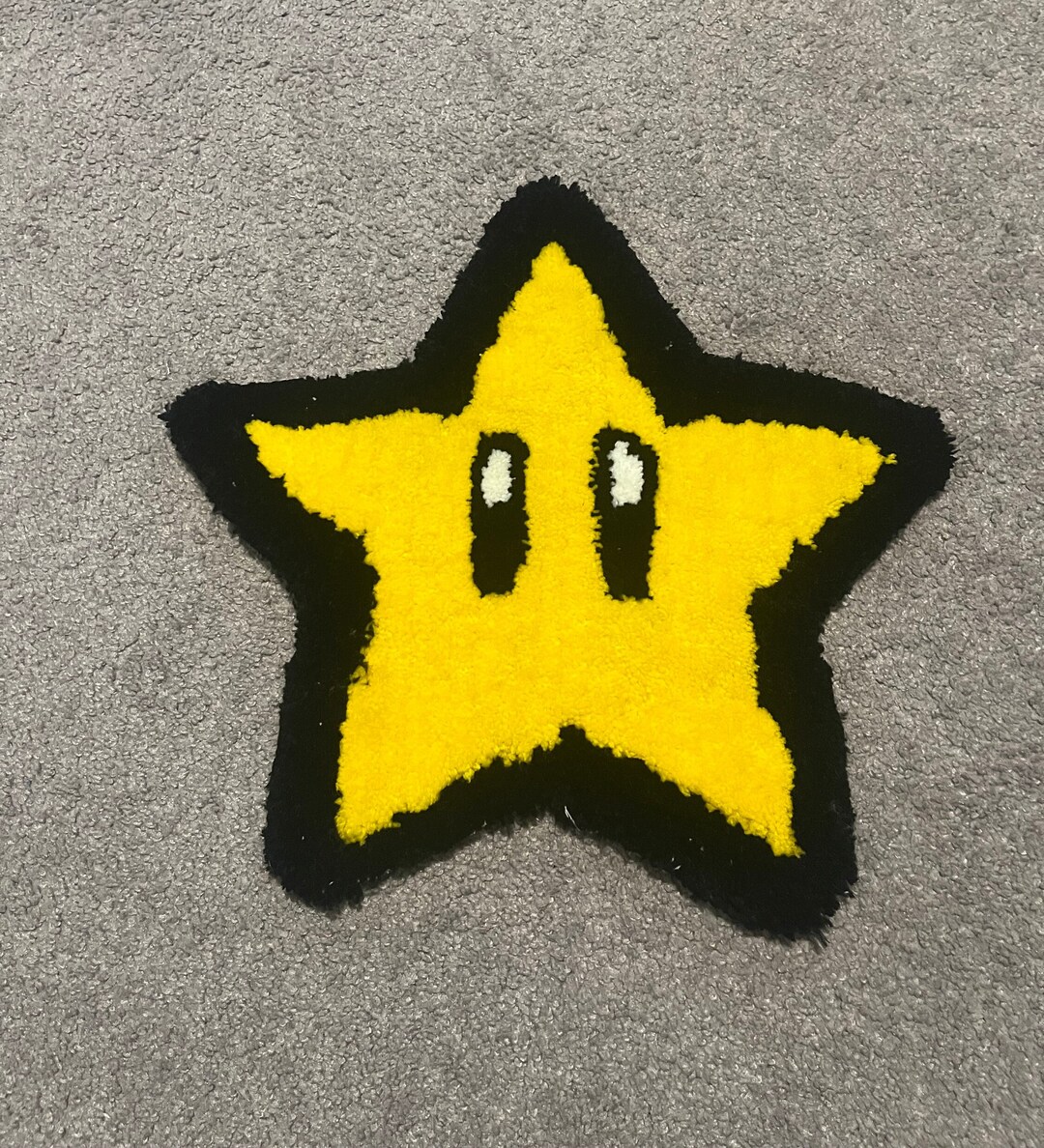 CUSTOM Mario Star Hand Tufted Rug - Etsy