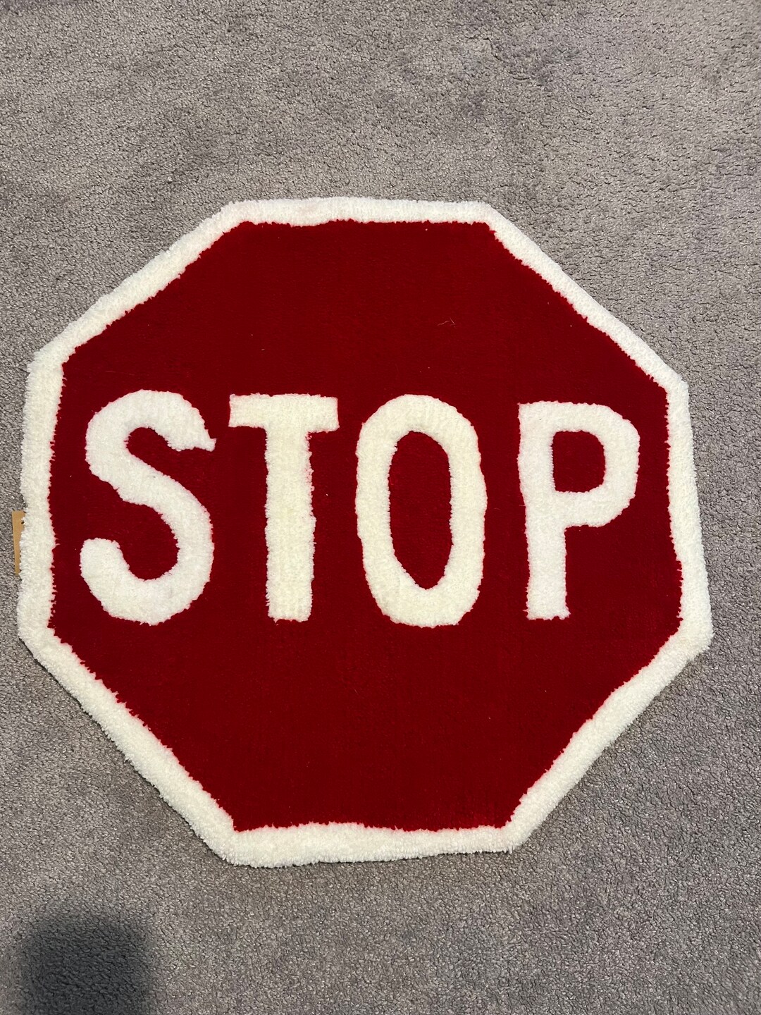 CUSTOM Stop Sign Hand Tufted Rug - Etsy